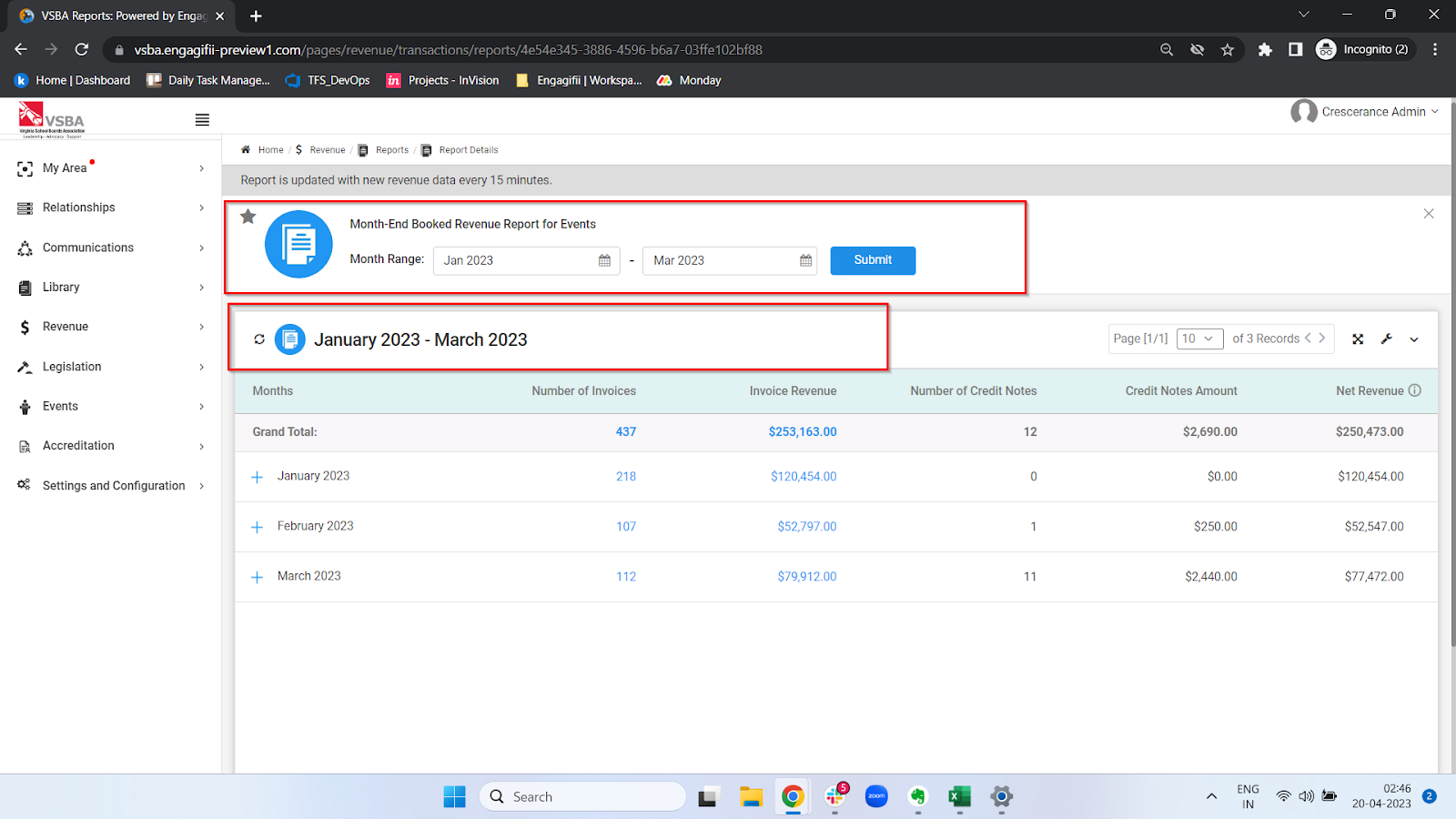 Release Notes - Month End Booked Revenue Report- May 2023