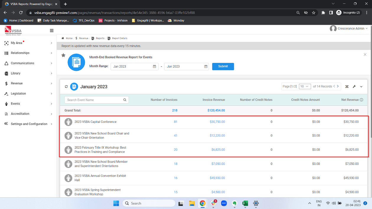 Release Notes - Month End Booked Revenue Report- May 2023