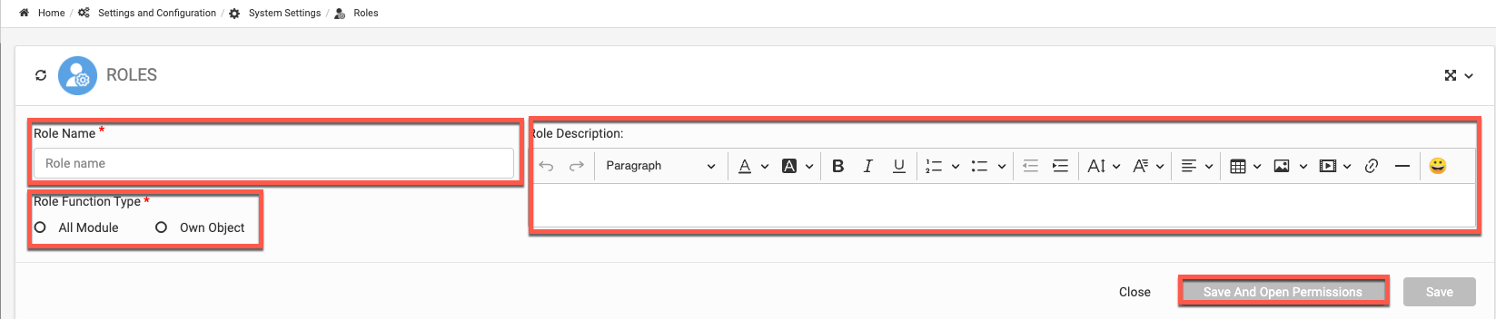 Add Roles and Permissions